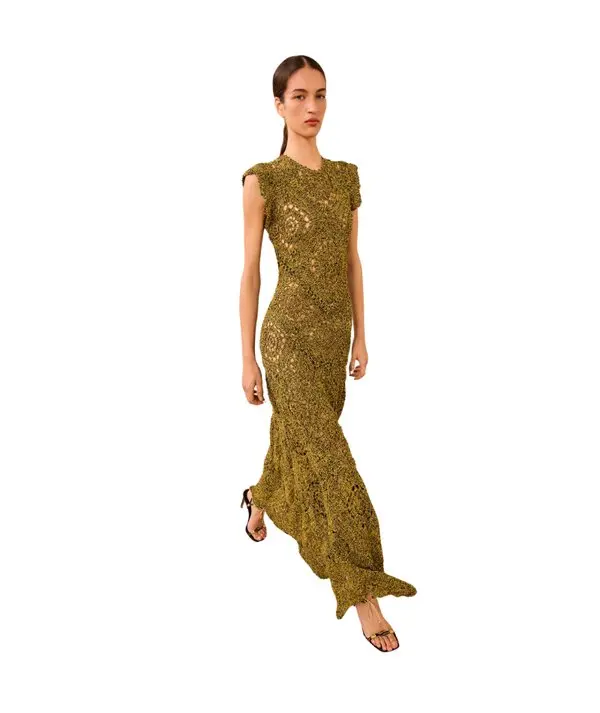 Ulla Johnson Annalisa Hand-crochet Dress - Olive