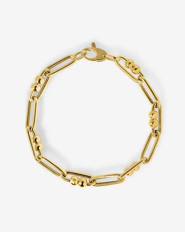 Ring Concierge Bead Link Chain Bracelet - One-color