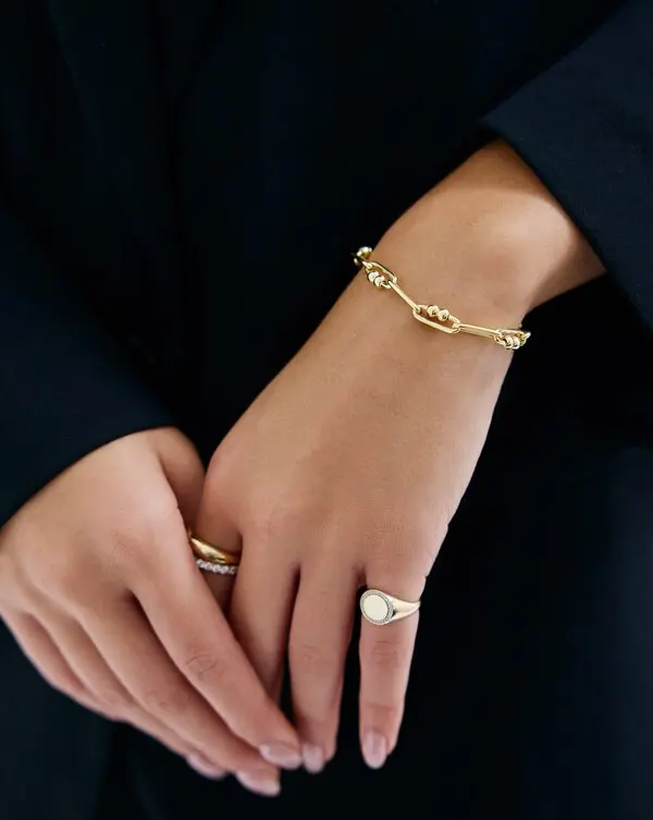 Ring Concierge Bead Link Chain Bracelet