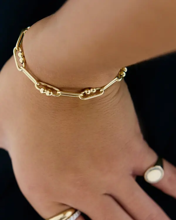 Ring Concierge Bead Link Chain Bracelet