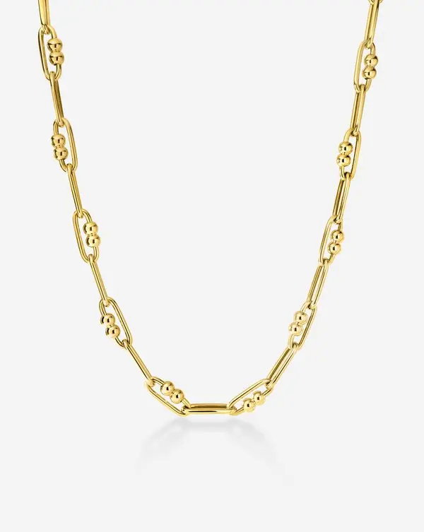 Ring Concierge Bead Link Chain Necklace - One-color