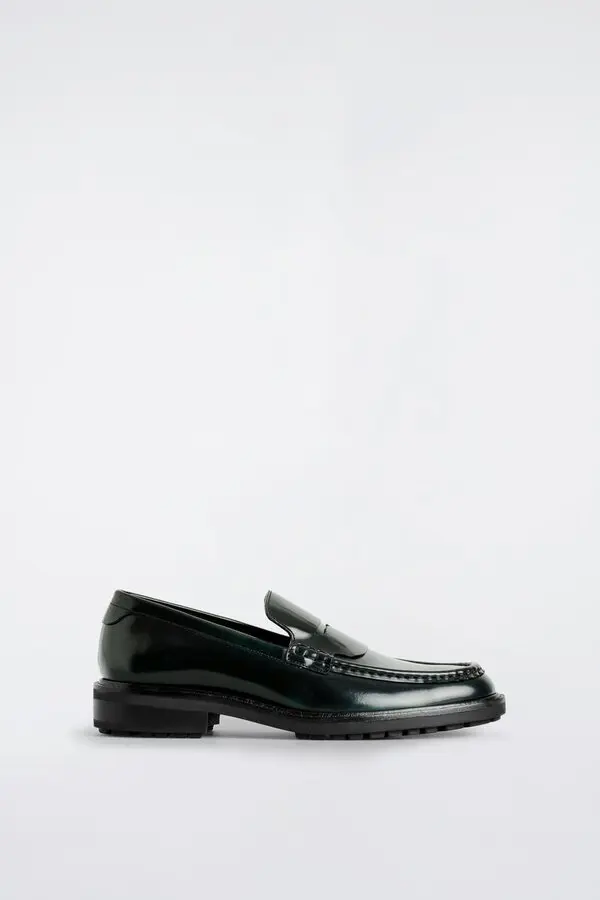 Cos Rubbed-leather Loafers