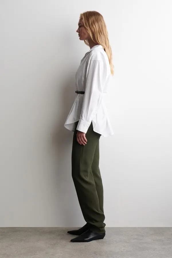 Cos Elasticated Slim-leg Pants - Green