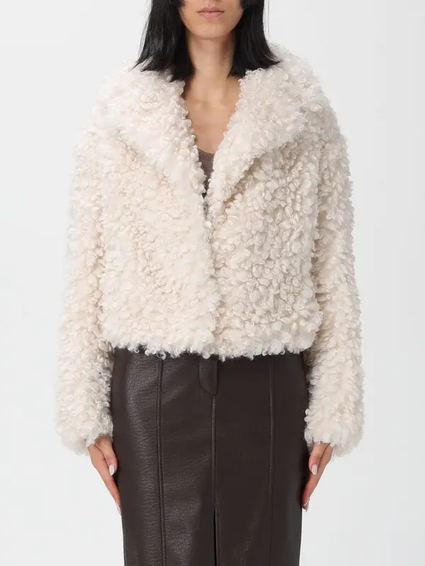 STAND STUDIO Fur Coat - Beige