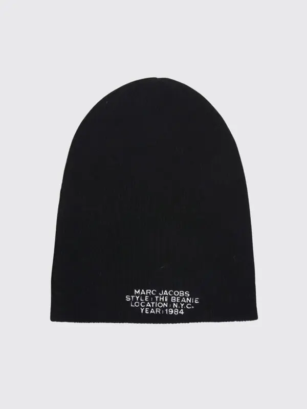 Marc Jacobs Ribbed Knit Beanie - Black