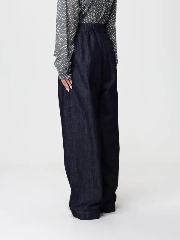Dries Van Noten Wide Leg Denim Pants