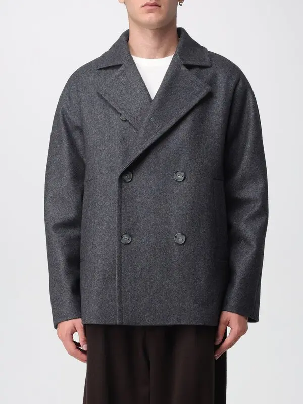 HEVO Double Breasted Coat - Charcoal