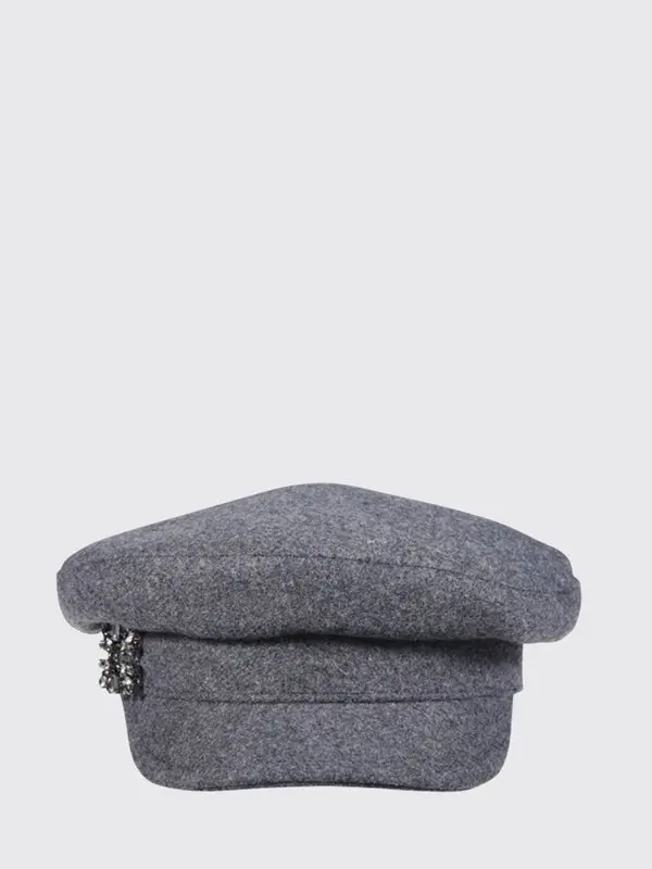 ROGER VIVIER Embellished Felted Hat - Grey