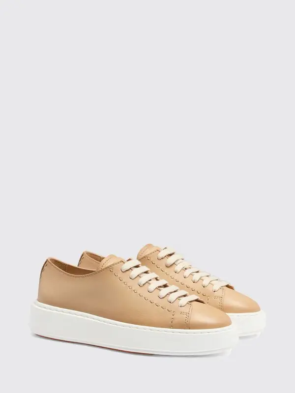 Santoni Leather Low Top Sneakers