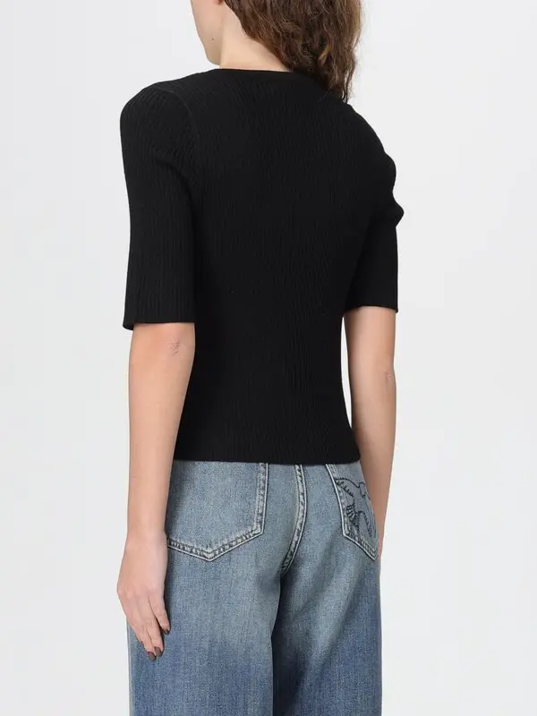 Pinko Ribbed Knit Sweater - Black