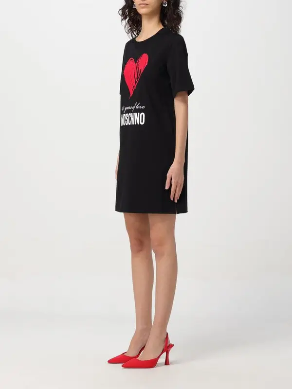 Moschino T-shirt Dress With Heart Graphic