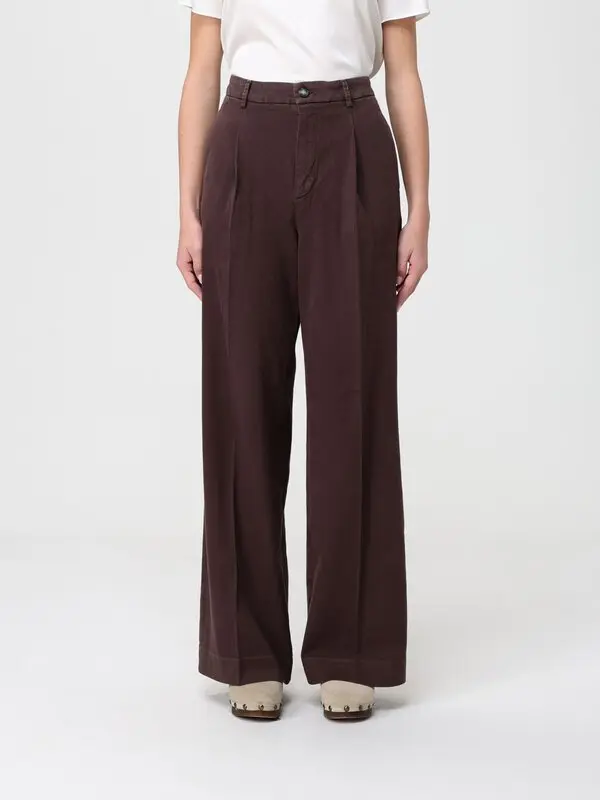 MASON'S Flat Front Wide Leg Trousers