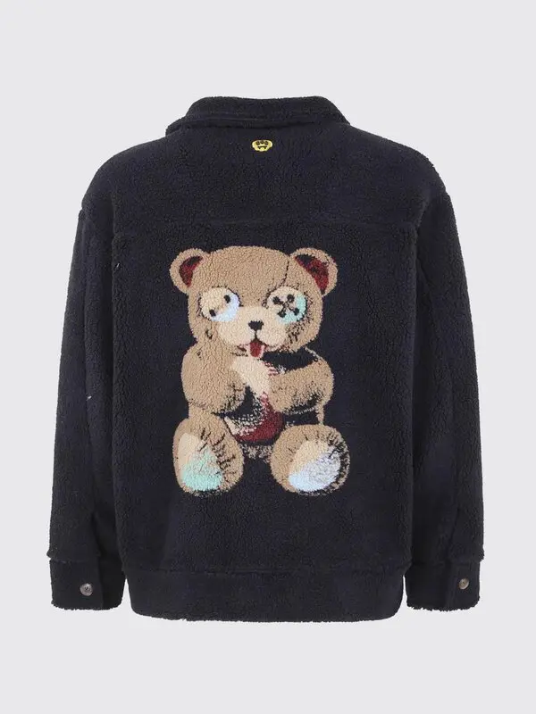 BARROW Teddy Graphic Fleece Jacket - Black