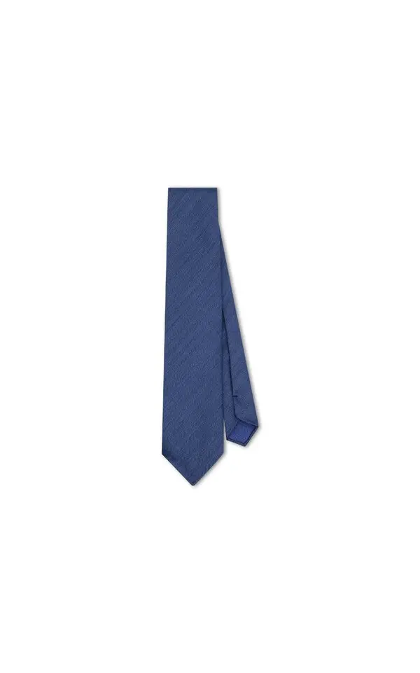 Gabriela Hearst Escudo Wool-silk Herringbone Necktie - Navy