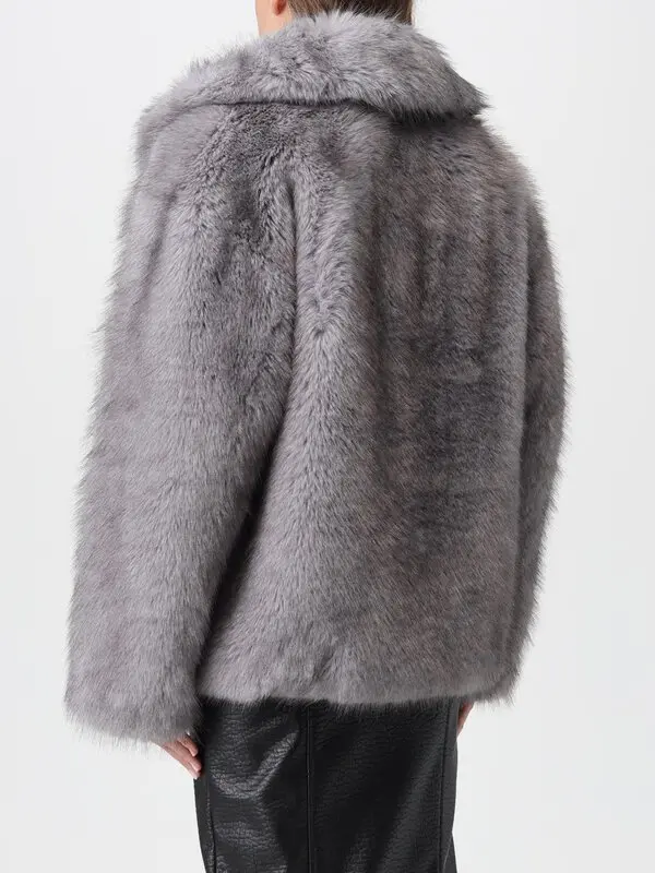 STAND STUDIO Fur Coat - Grey