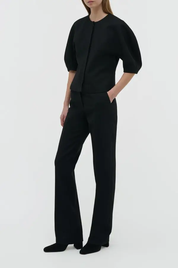 Gabriela Hearst Cecilia Recycled Wool Pant - Black