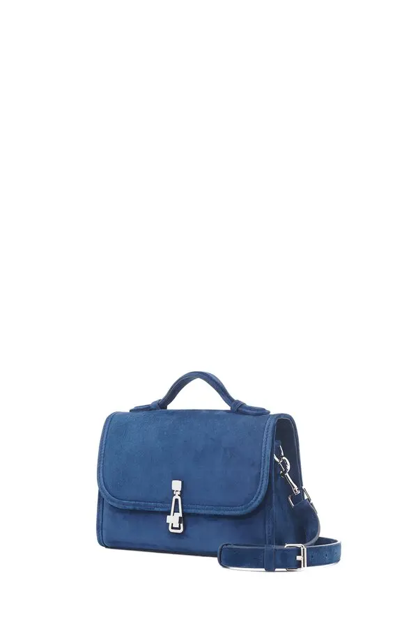 Gabriela Hearst Small Leonora Flap Bag - Navy