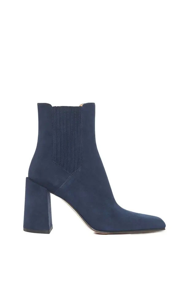 Gabriela Hearst Luke High Heel Ankle Boots - Navy