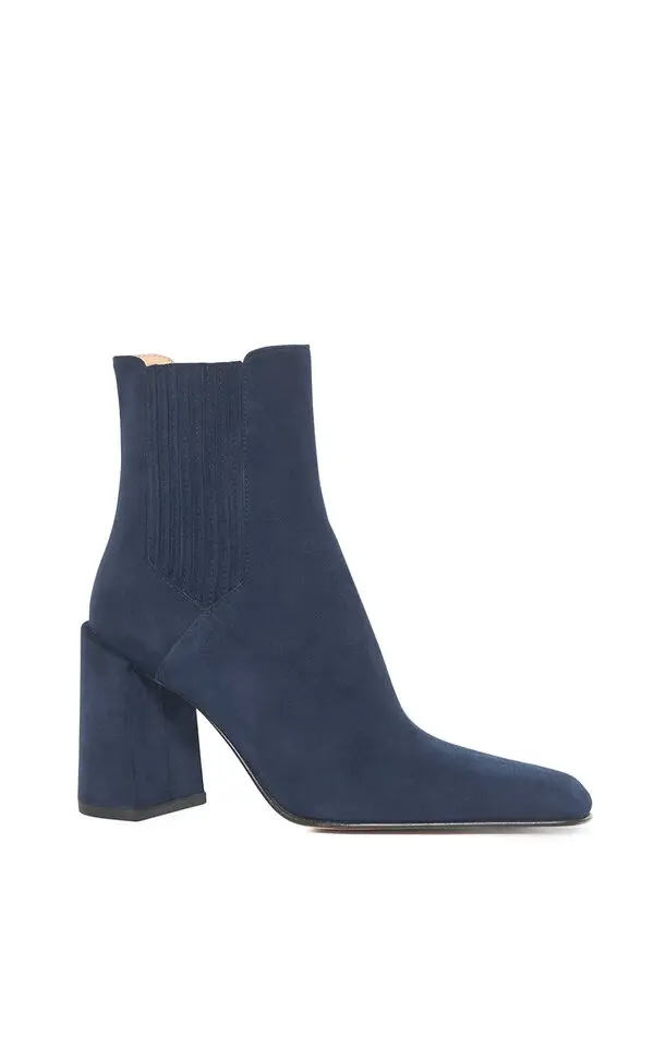 Gabriela Hearst Luke High Heel Ankle Boots - Navy