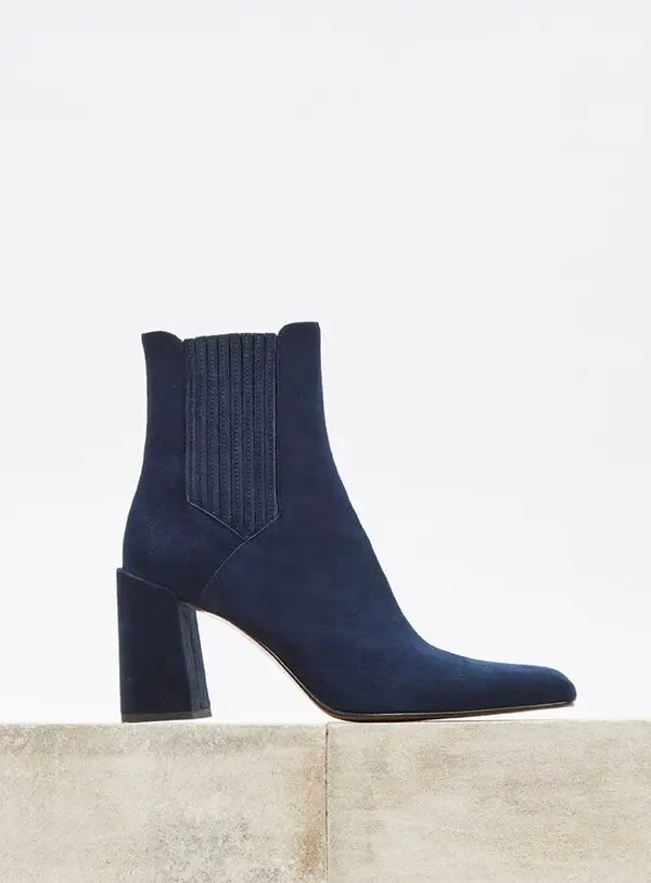 Gabriela Hearst Luke High Heel Ankle Boots - Navy