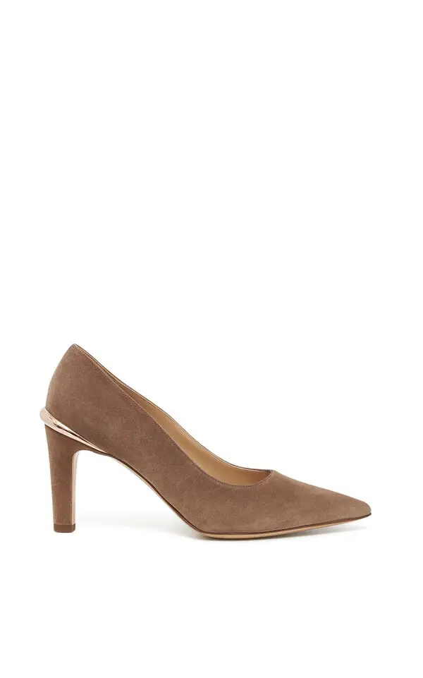 Gabriela Hearst Edwina High Heel Stiletto Pump - Dark Sand