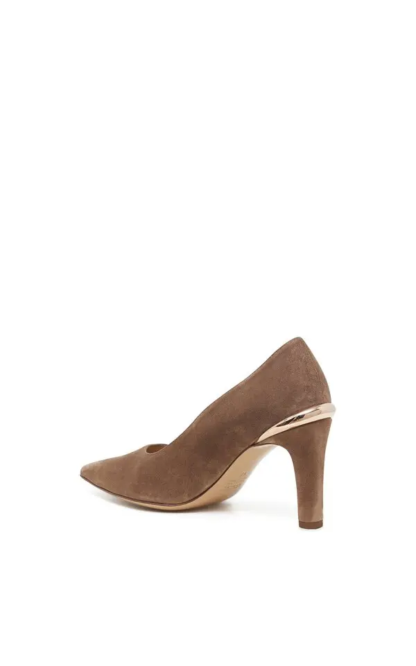 Gabriela Hearst Edwina High Heel Stiletto Pump - Dark Sand