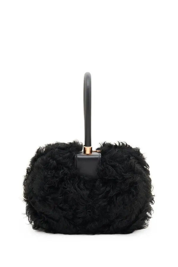 Gabriela Hearst Nina Bag In Shearling - Black