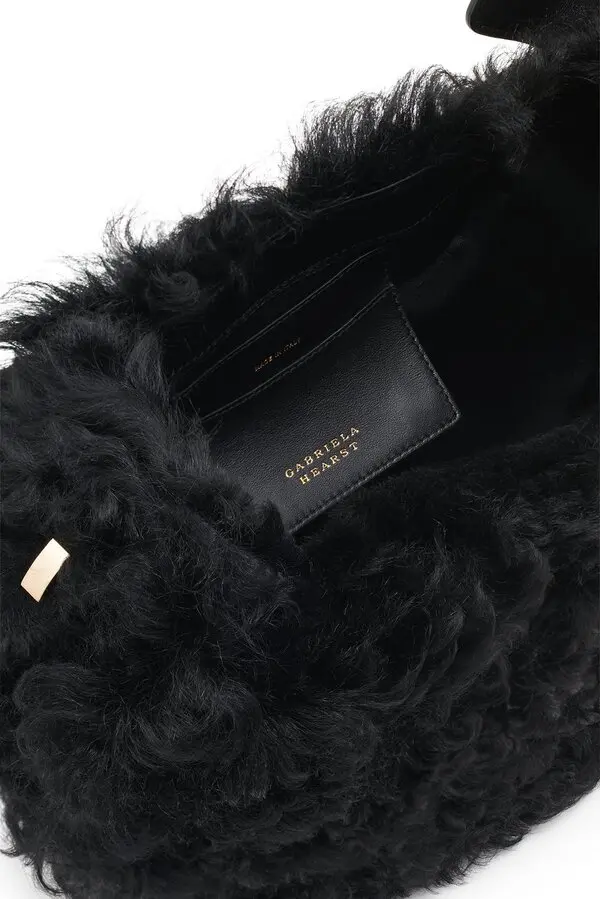 Gabriela Hearst Nina Bag In Shearling - Black
