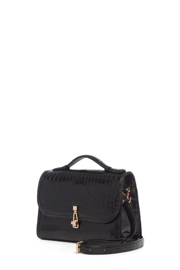 Gabriela Hearst Medium Leonora Crocodile Flap Bag With Sunglasses Pouch