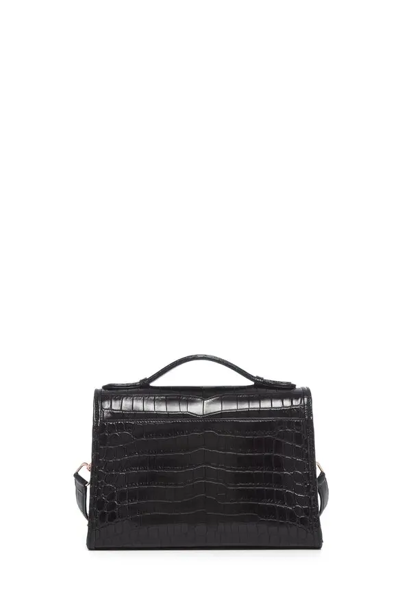 Gabriela Hearst Medium Leonora Crocodile Flap Bag With Sunglasses Pouch