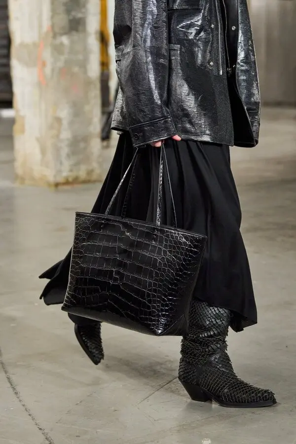 Gabriela Hearst Croco Tote Bag In Crocodile Leather