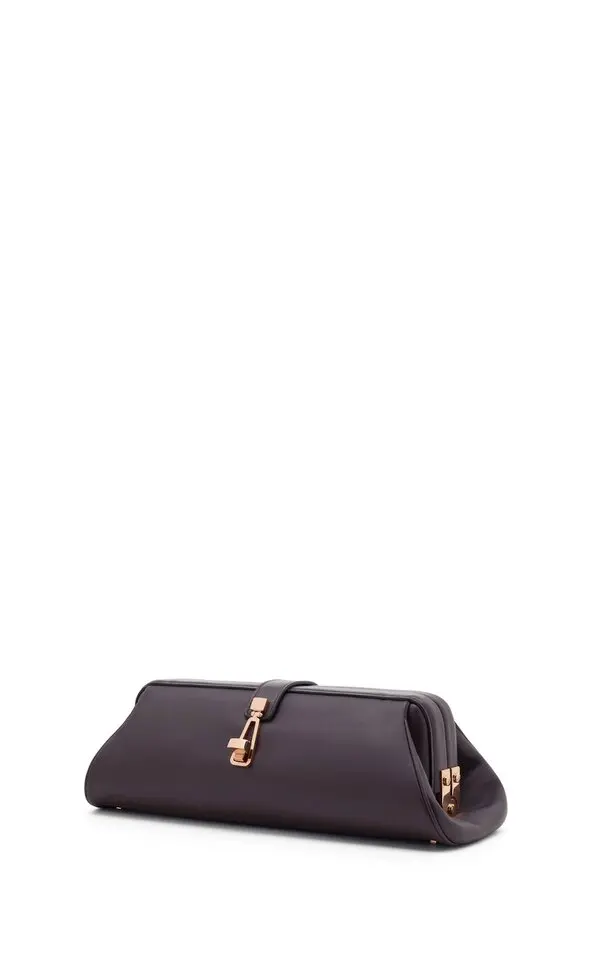 Gabriela Hearst Paola Nappa Leather Clutch - Bordeaux