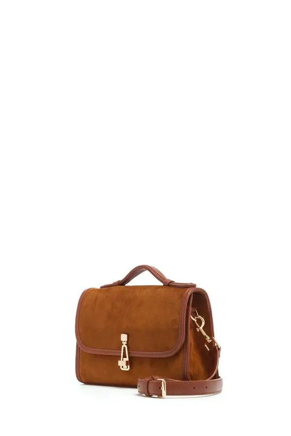 Gabriela Hearst Small Leonora Flap Bag - Cognac