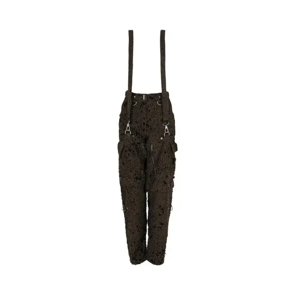 Givenchy Destroyed Checks Detachable Pants - Black