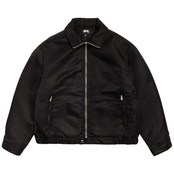 StÜssy Pile Lined Zip Jacket - Black