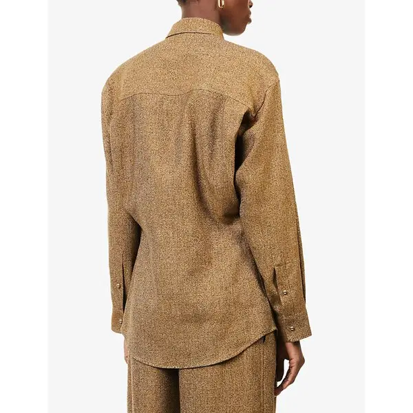 DARKPARK Tailored Linen And Cashmere-blend Shirt - Mustard