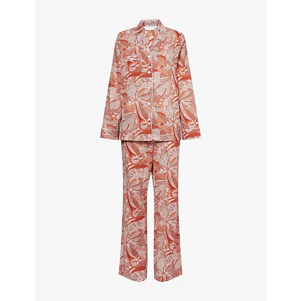 Derek Rose Ledbury Printed Cotton-poplin Pyjama Set - Pink