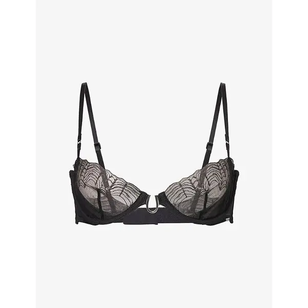 Calvin Klein Geo Wired Lace Balconette - Black