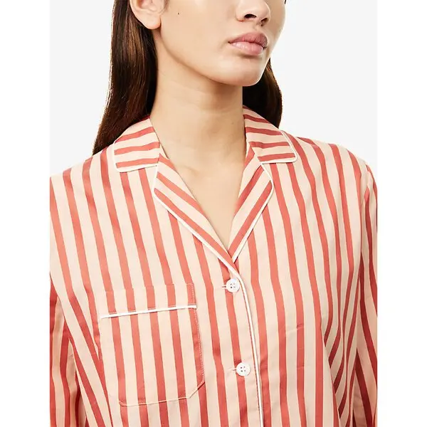 Derek Rose Capri Striped Cotton-poplin Pyjama Set