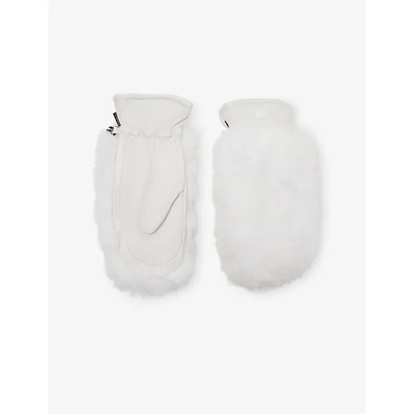 Goldbergh Hill Faux-fur Leather Mittens - 8000 White