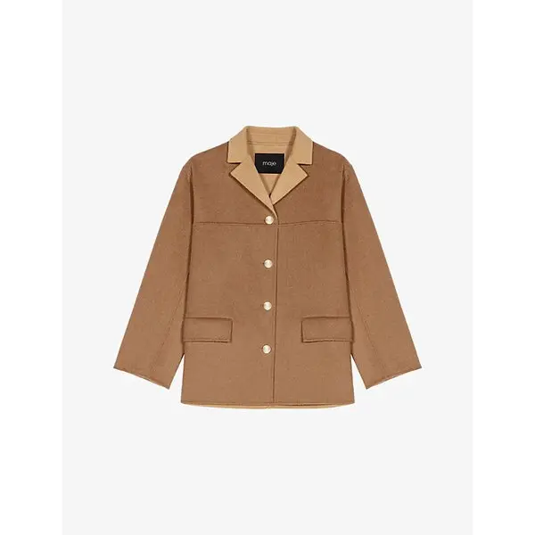Maje Double-faced Wool-blend Coat