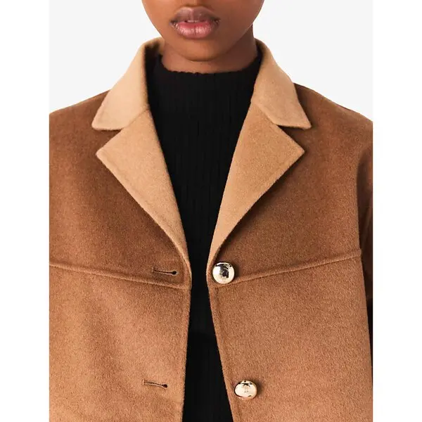 Maje Double-faced Wool-blend Coat