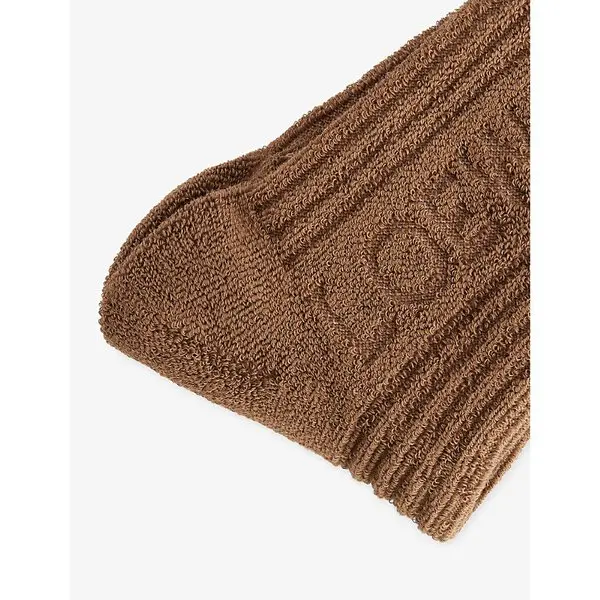 Loewe X On Branded Cotton-blend Socks - Toffee