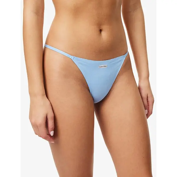 Calvin Klein String High-rise Stretch-cotton Blend Thong
