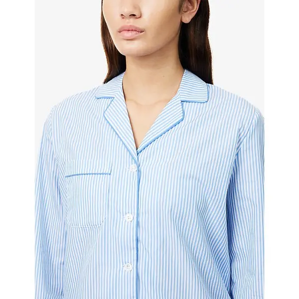 Derek Rose James Striped Cotton-poplin Pyjama Set