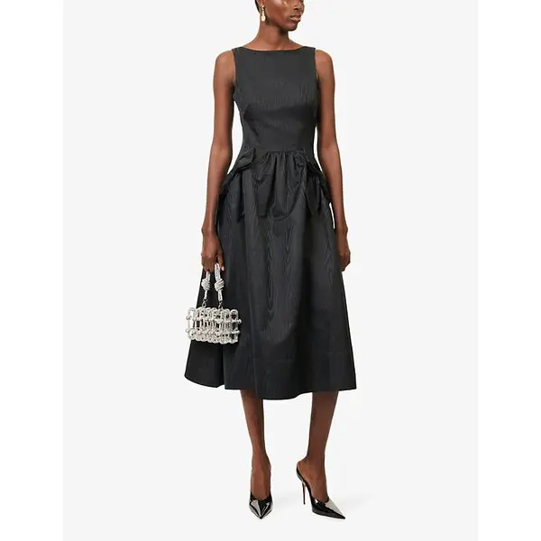 rebecca vallance black bow dress Short Sleeve Sheer Top Lace Bustier Dress main image 0
