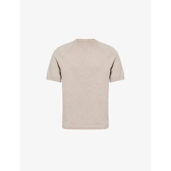 NOBL Archer Short-sleeve Knitted Top - Beige
