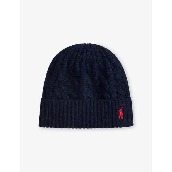 Ralph Lauren Cable-knit Wool And Cashmere Beanie - Hunter Navy