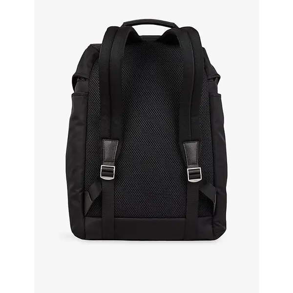 Sandro Logo-plaque Woven Backpack - Black