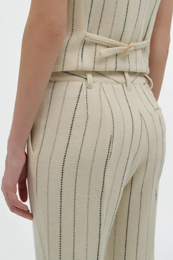 Gabriela Hearst Rhein Pinstripe Flare Pant